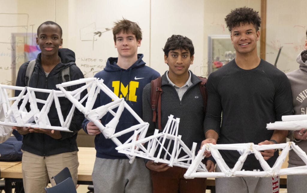 Paper Bridge Competition—First Record Set at Over 100 Pounds - MICDS